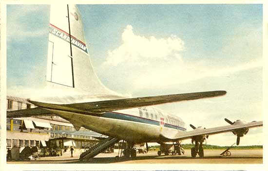 Famgus Aviation Postcards: SAS - Scandinavian Airlines System